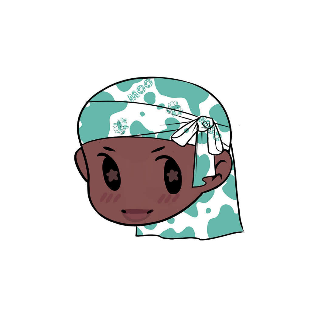 Durag Sticker | Teal Cow – Kembeckled